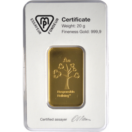 Lingotin 20g - Cours et cotation lingot d'or | Or Expertise