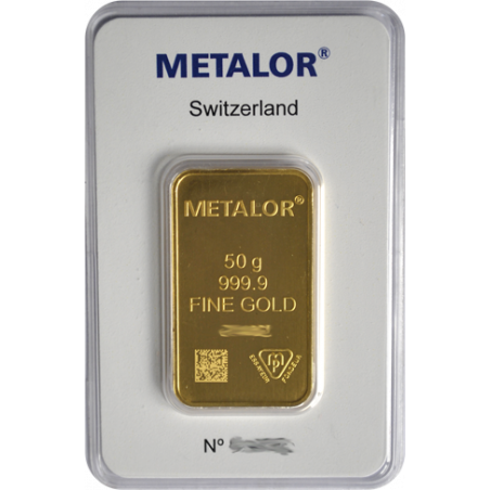 Lingotin 50g - Cours et cotation lingot d'or | Or Expertise
