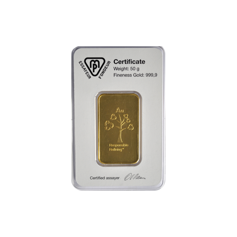 Lingotin 50g - Cours et cotation lingot d'or | Or Expertise