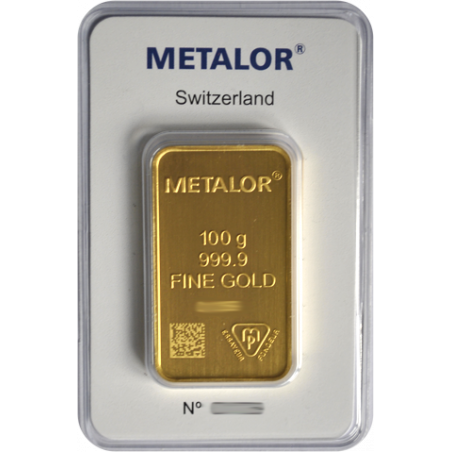 Lingotin 100g - Cours et cotation lingot d'or | Or Expertise