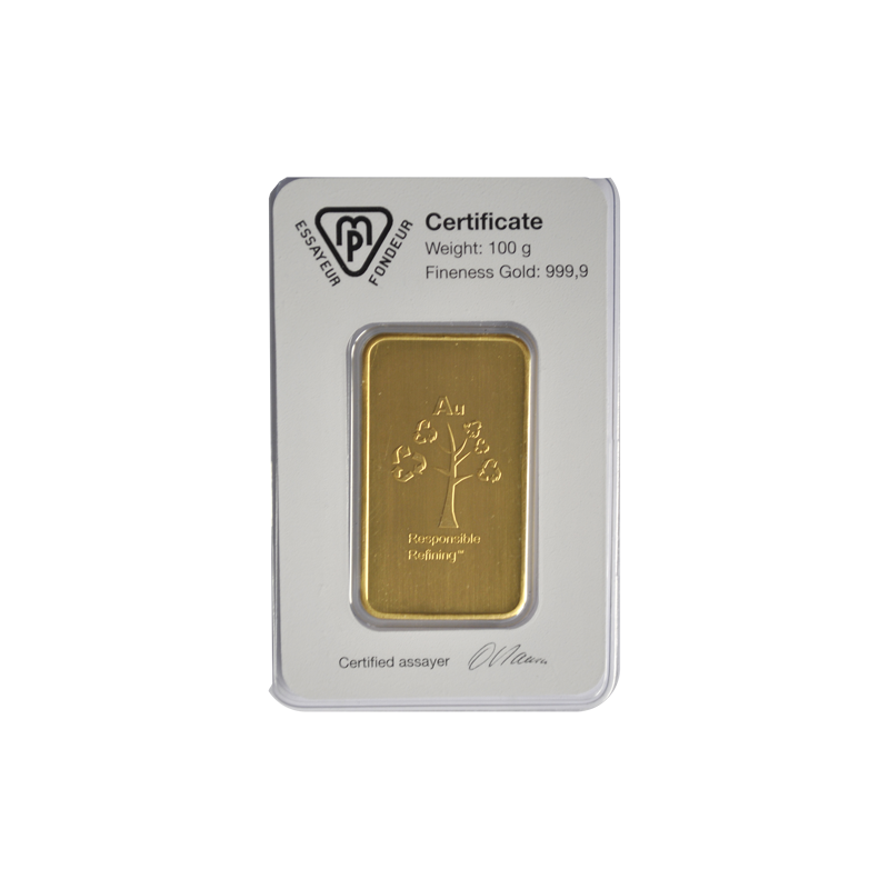 Lingotin 100g - Cours et cotation lingot d'or | Or Expertise