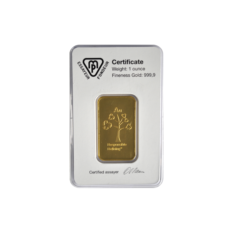 Lingotin 1 once - Cours et cotation lingot d'or | Or Expertise